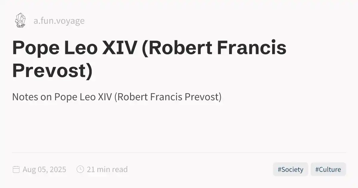 Pope Leo XIV (Robert Francis Prevost)